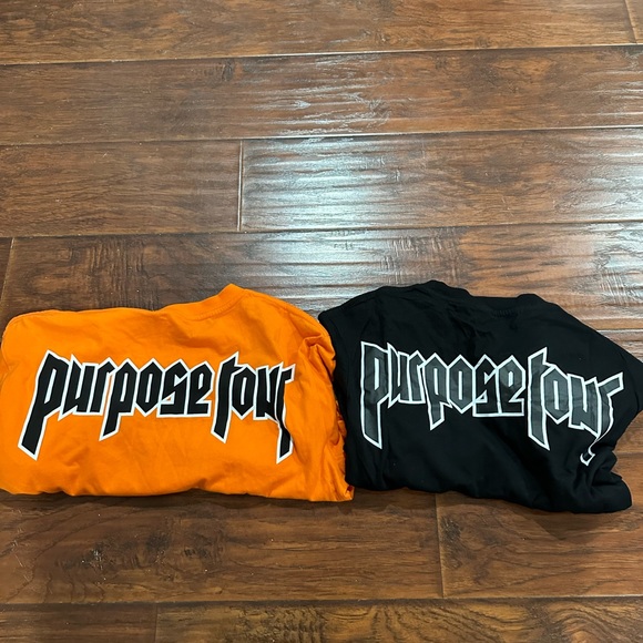 Tops | 2 Justin Bieber Purpose World Tour Shirts | Poshmark